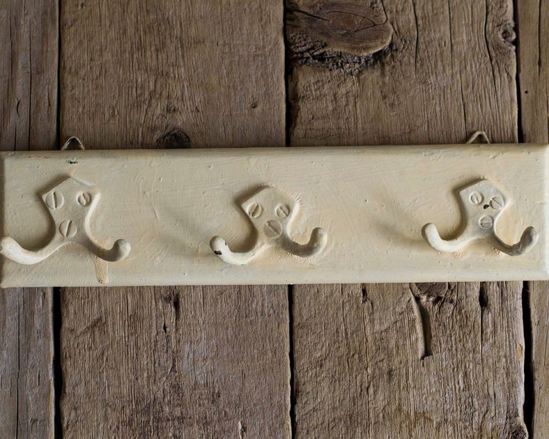 Antique Coat Rack Brass Hooks Hand Made Coat Rack 1950's - Etsy