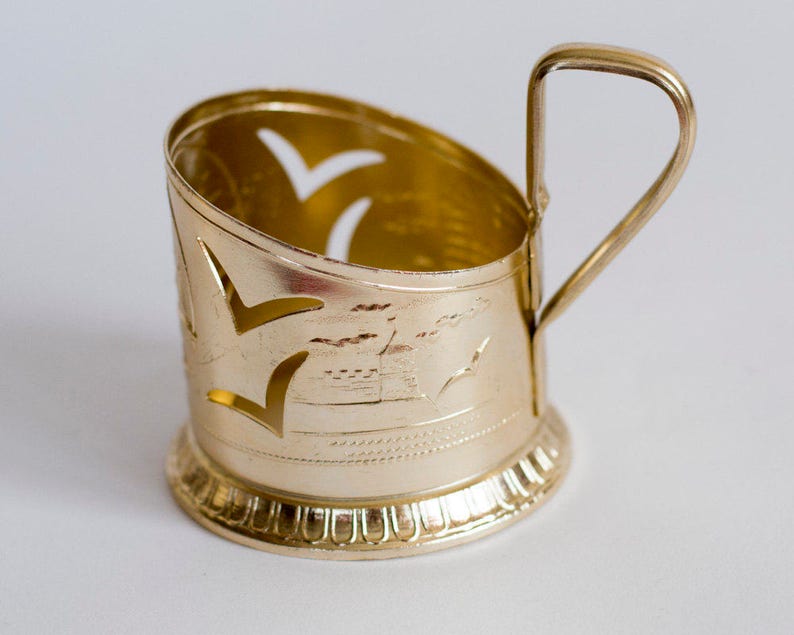 Vintage Tea Glass Holders Set Of 6 Tea Cup Holders Russian Etsy