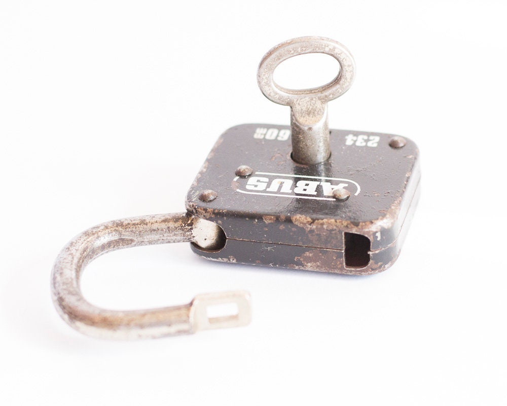 Vintage Padlock With Key Old Padlock Vintage Decor Steampunk | Etsy