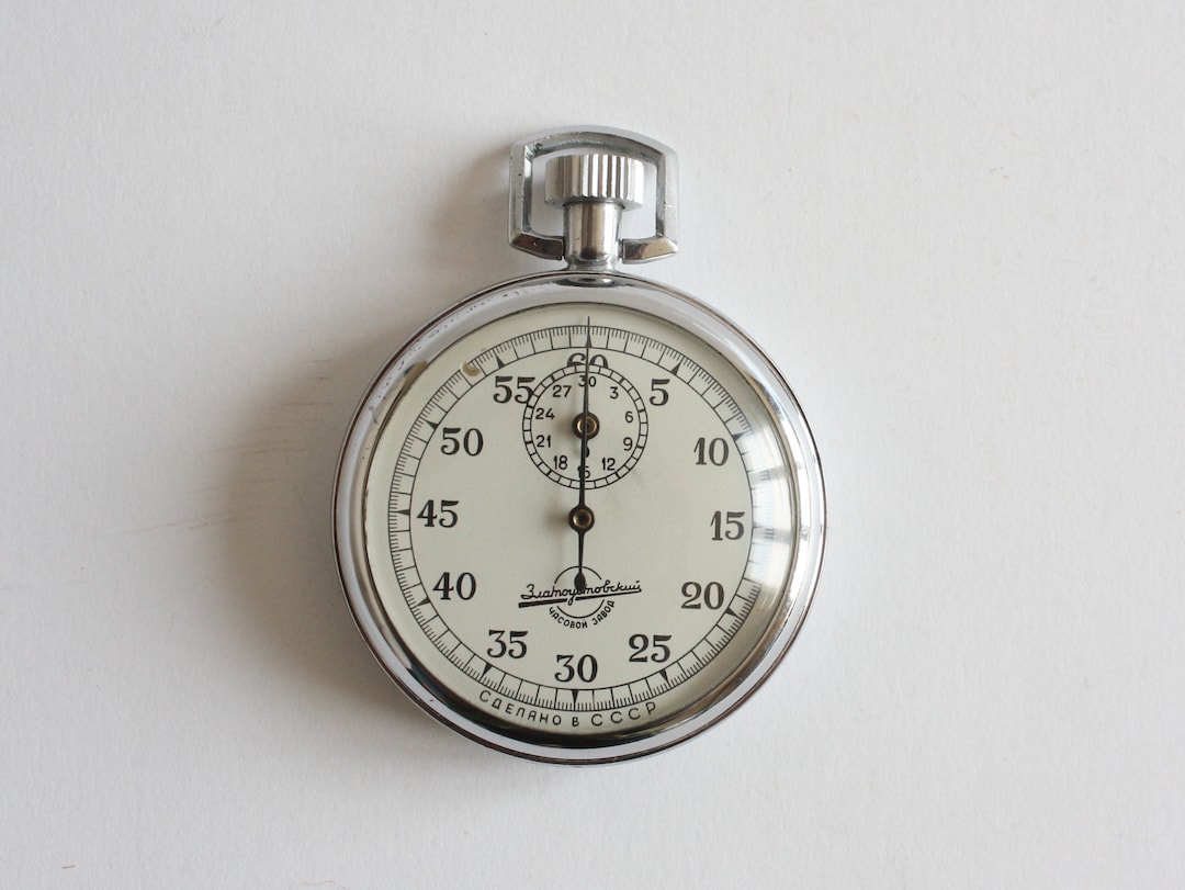 Vintage Stop Watch Zlatoust, Russian Chronometer Zlatoust Watch Factory ...