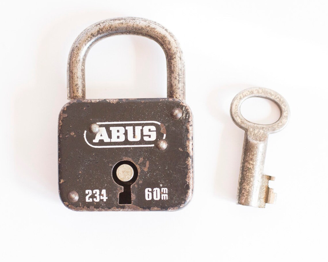 Vintage Padlock With Key Old Padlock Vintage Decor Steampunk | Etsy