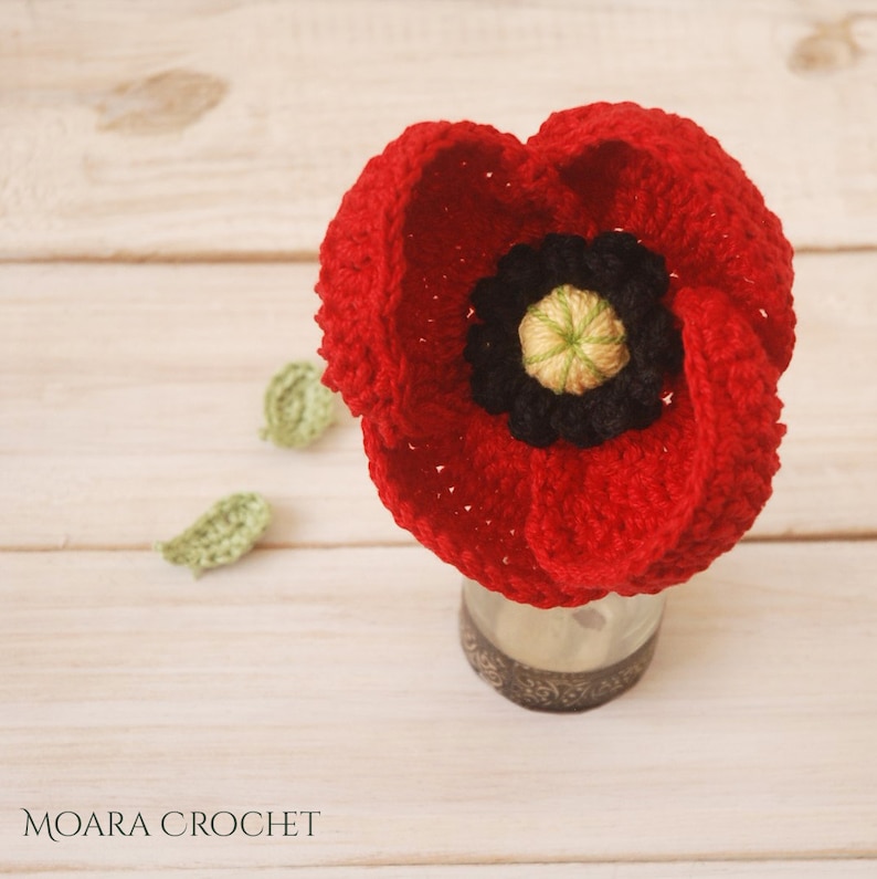 Crochet Poppy Flower Pattern Step by Step Crochet Flower - Etsy UK
