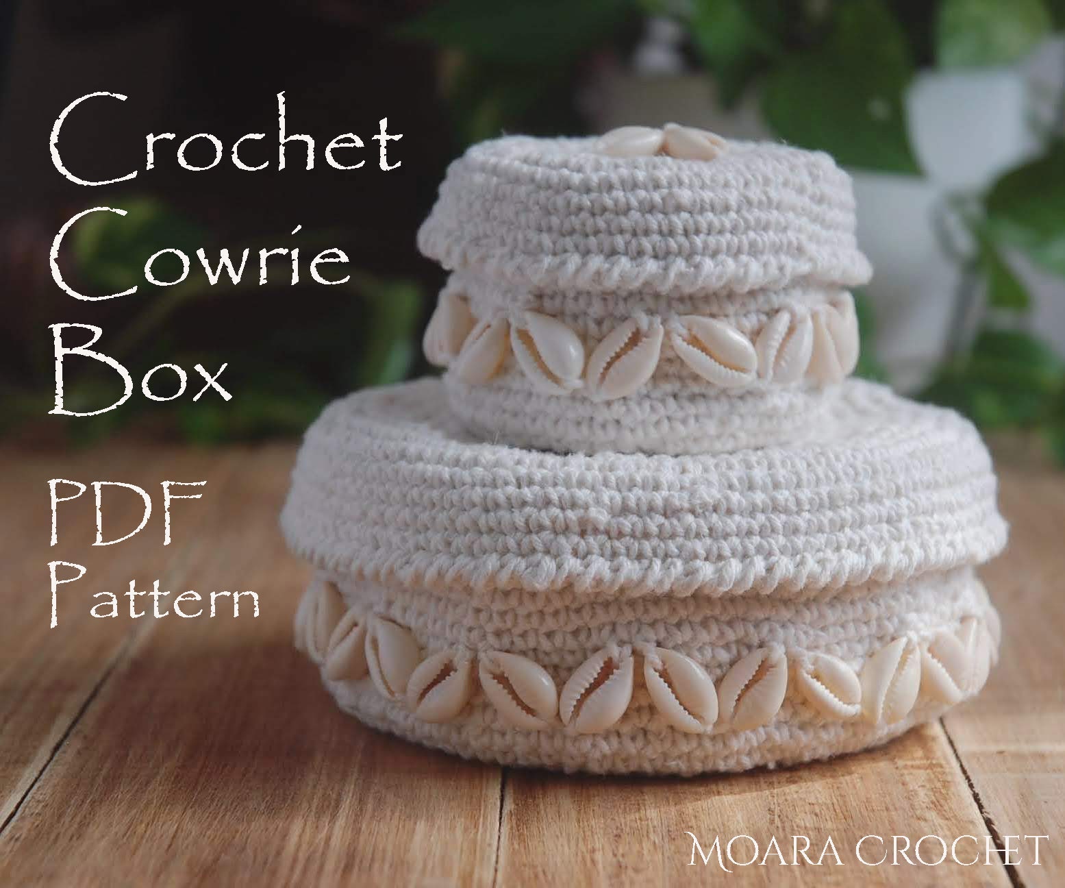 Crochet Pattern | Crochet Box | Crochet Basket | Cowrie Shell Box ...