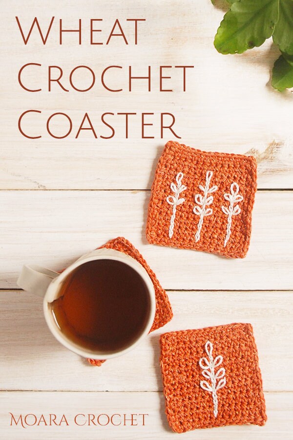 Wheat Crochet Coaster | Easy Crochet Pattern With Step by Step Guide to ...