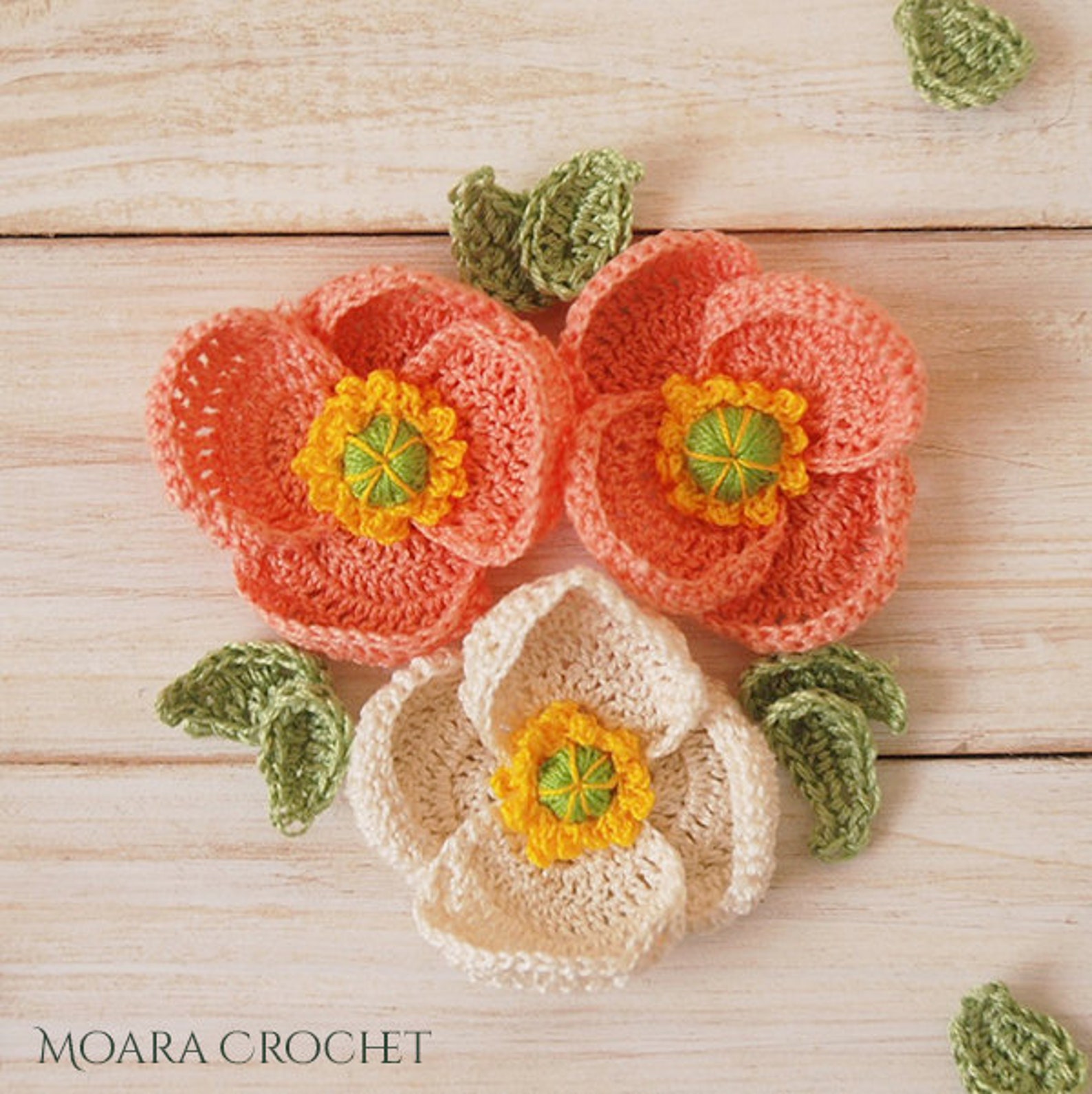 Crochet Poppy Flower Pattern - Step by Step Crochet Flower Pattern With ...