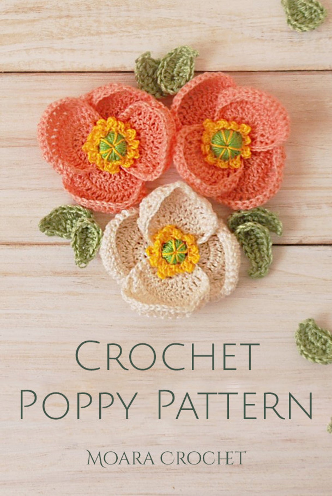 Crochet Poppy Flower Pattern Step by Step Crochet Flower | Etsy