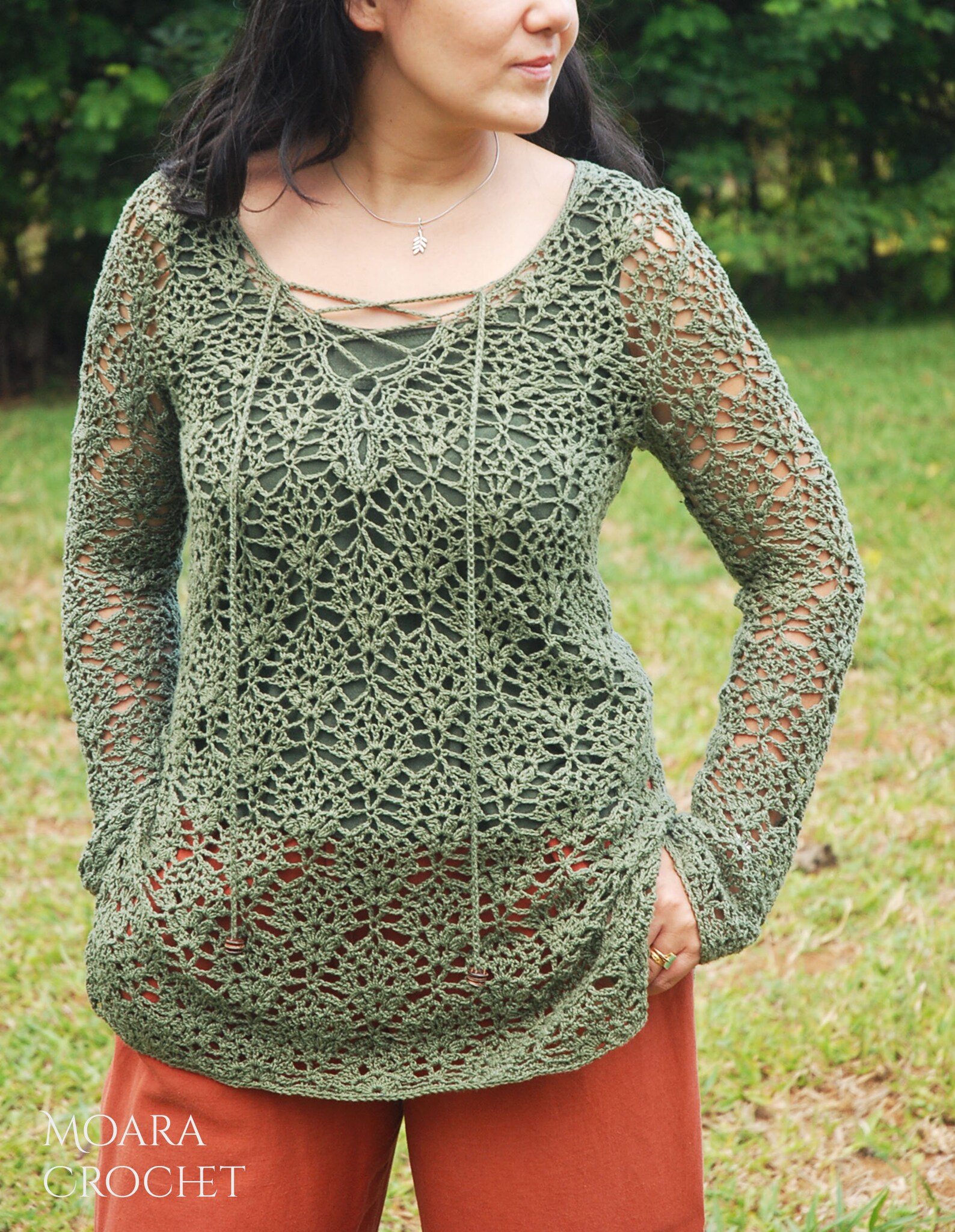 Chandra Crochet Tunic Pattern Step by Step Written Photo - Etsy