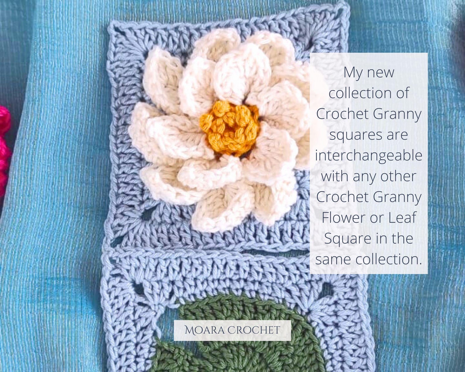 Crochet Granny Square Water Lily & Lily Pad Pattern - Step by Step ...