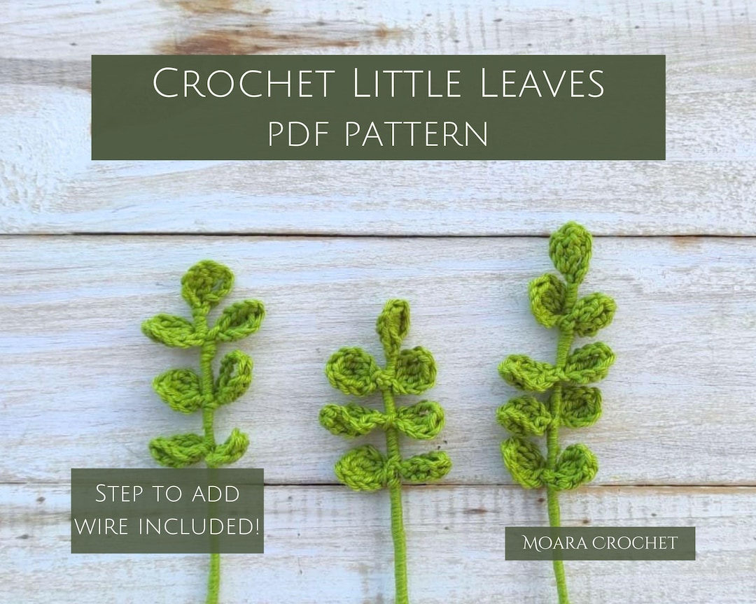 Crochet Leaf Pattern - Step by Step Written Crochet Pattern With Lots ...