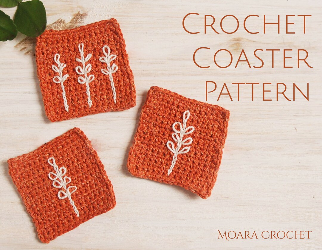 Wheat Crochet Coaster | Easy Crochet Pattern With Step by Step Guide to ...