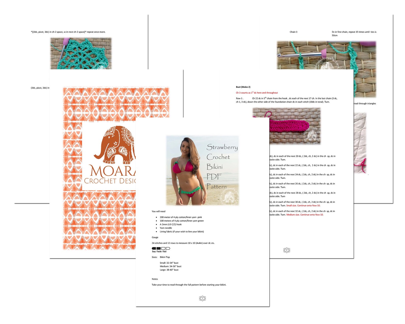 Bikini Pattern | Crochet Bikini | Crochet Bikini PDF | Crochet Pattern ...