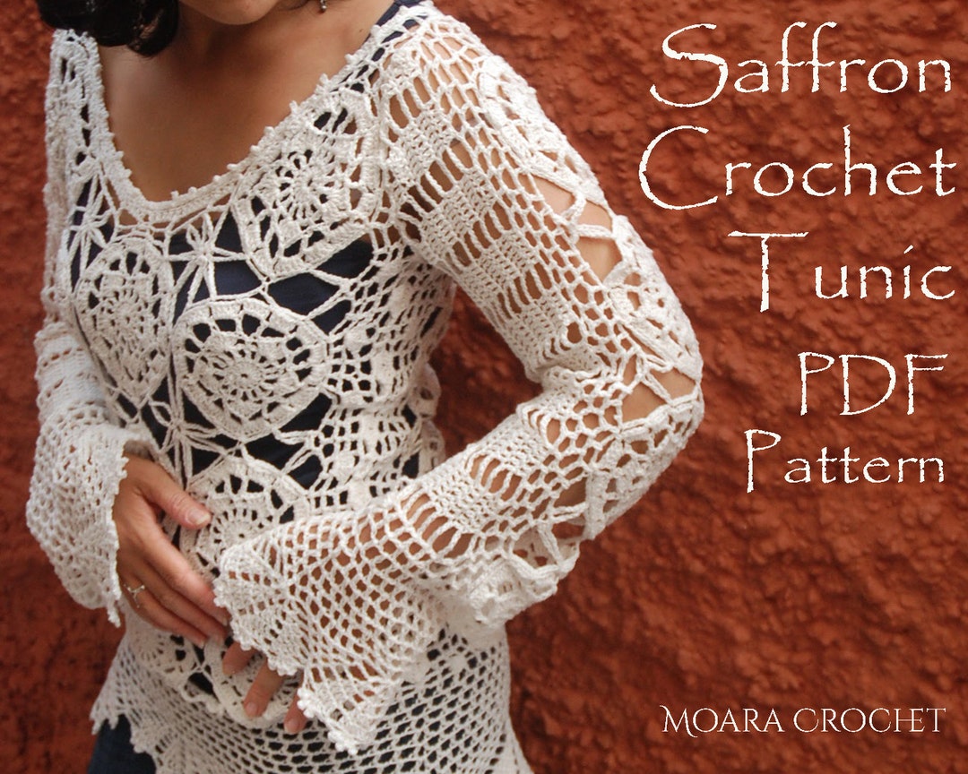 Crochet Tunic Pattern | Crochet Top Pattern | Crochet Tutorial Row by ...