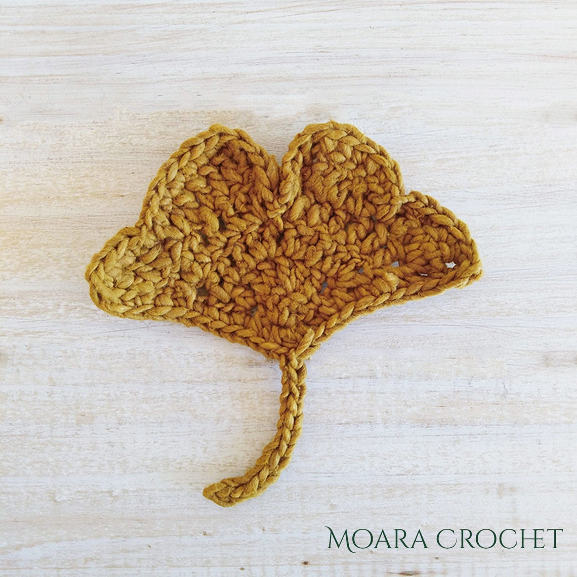 Crochet Leaf Pattern Ginkgo Leaf Including Step by Step - Etsy