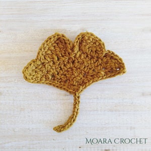 Crochet Leaf Pattern - Ginkgo Leaf Including Step by Step Written ...