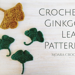 Crochet Leaf Pattern - Ginkgo Leaf Including Step by Step Written ...