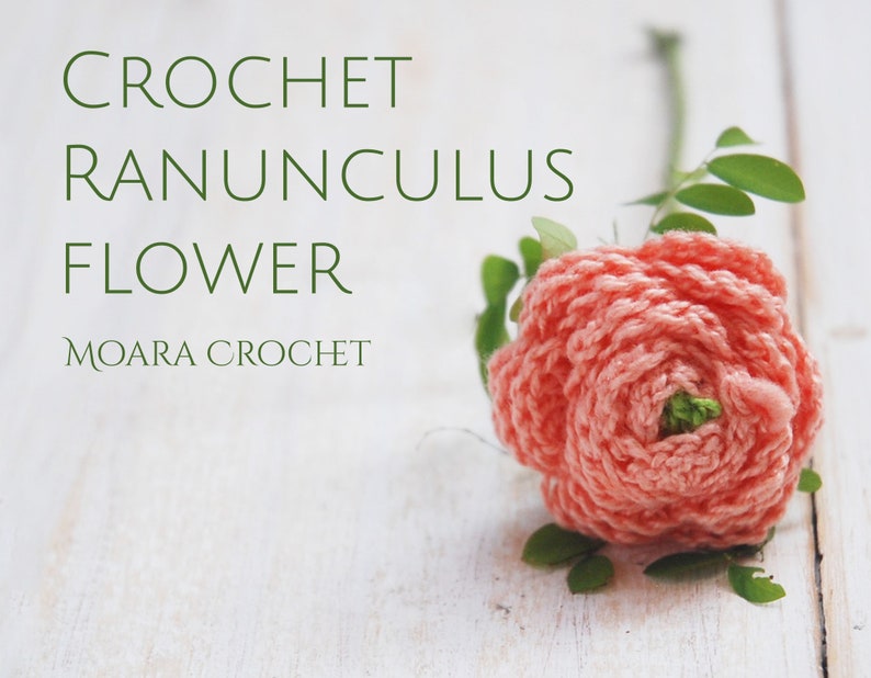 Crochet Ranunculus Flower Easy Crochet Rose Step by Step - Etsy