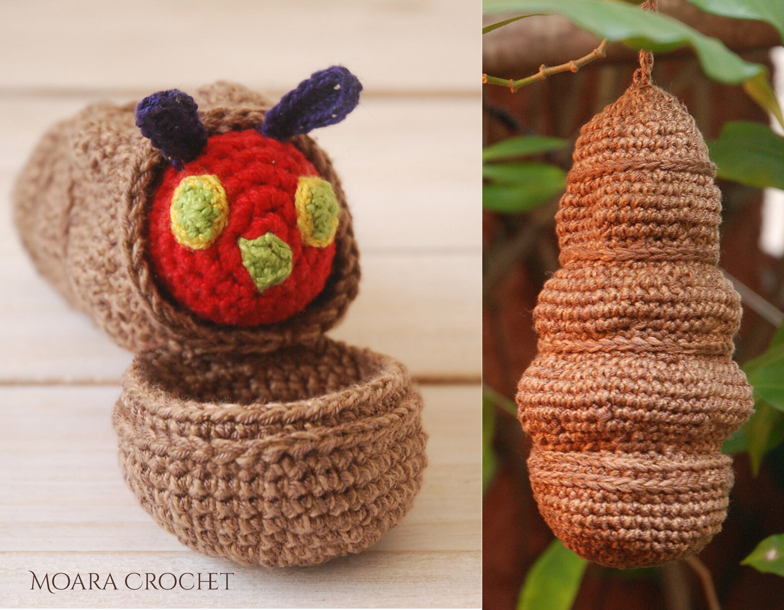 Crochet Caterpillar Life Cycle Play Set Pattern the Very - Etsy UK