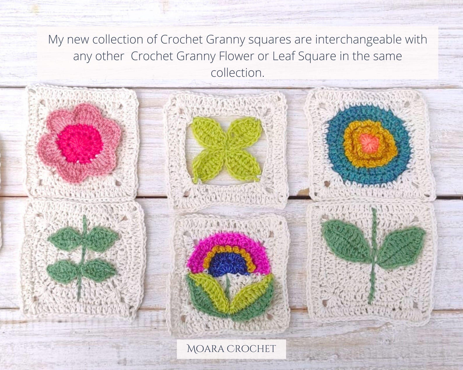 Crochet Granny Square Water Lily & Lily Pad Pattern - Step by Step ...