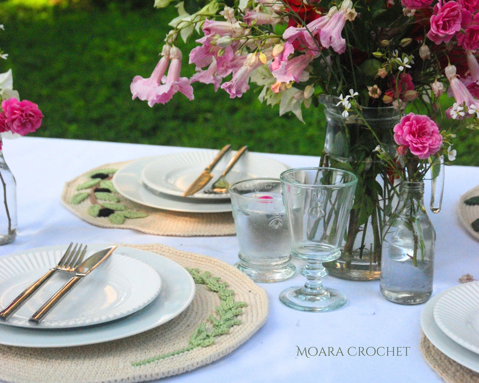 Botanical Olive Crochet Placemat PDF Pattern - Including Step by Step ...