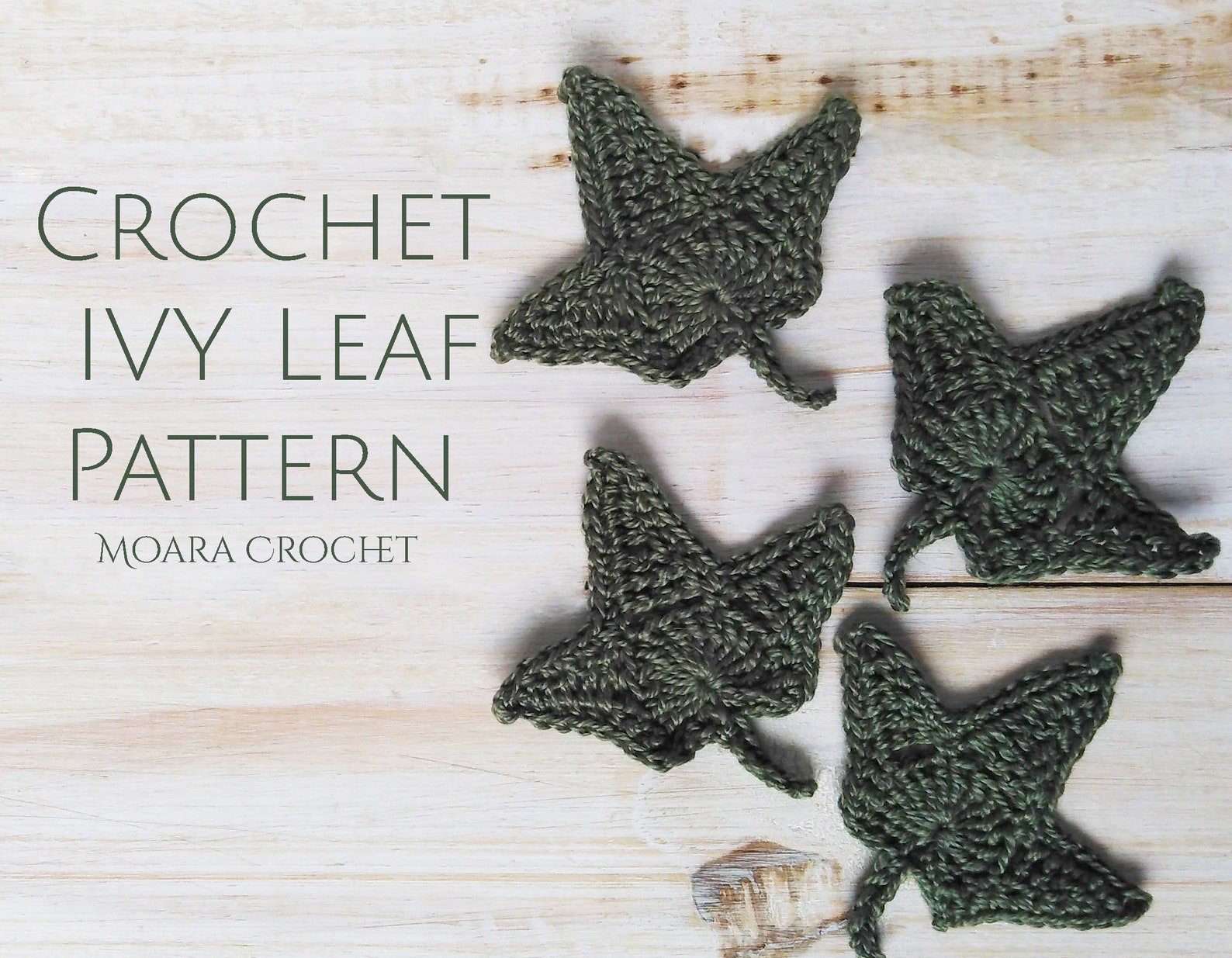 Crochet Ivy Leaf Pattern Easy Step by Step Crochet Pattern | Etsy