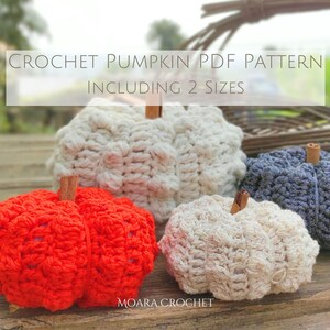 Easy Crochet Pumpkin Pattern - Including 2 Sizes Options. Step by Step ...