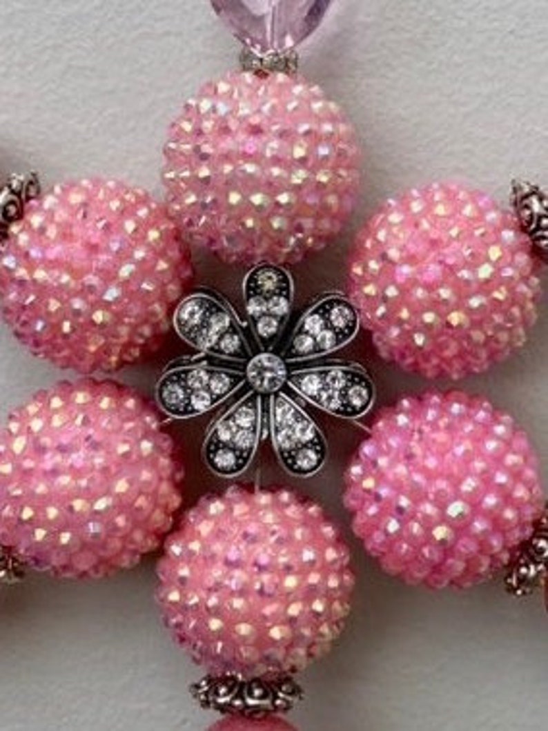 Pink Beaded Snowflake Ornament - Etsy