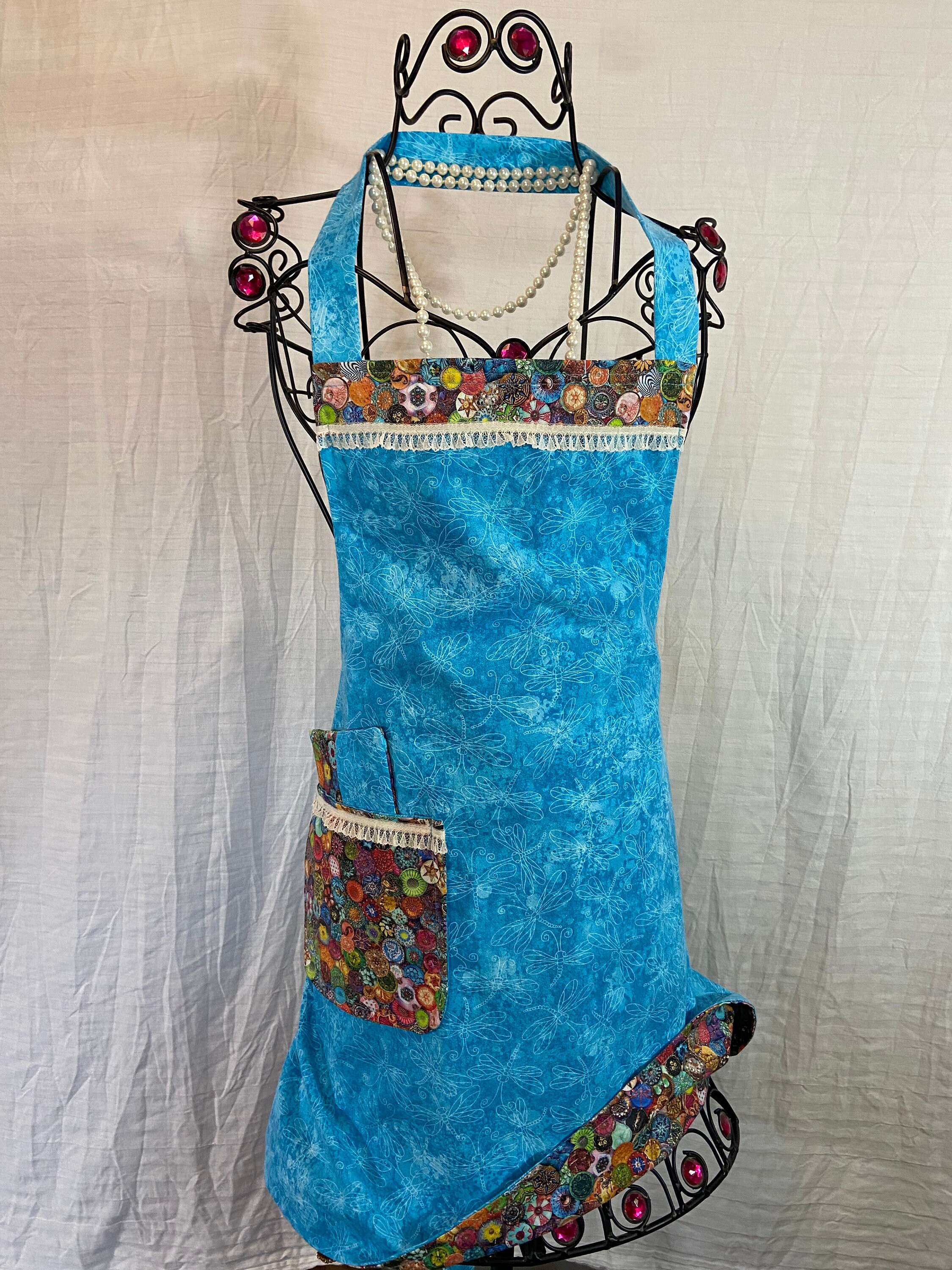 Reversible Apron in Ever Loved Buttons. Just Like Grandmas Button Box ...