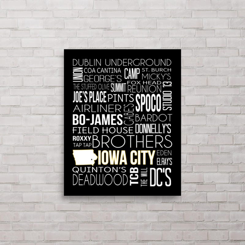 Iowa Print - Etsy