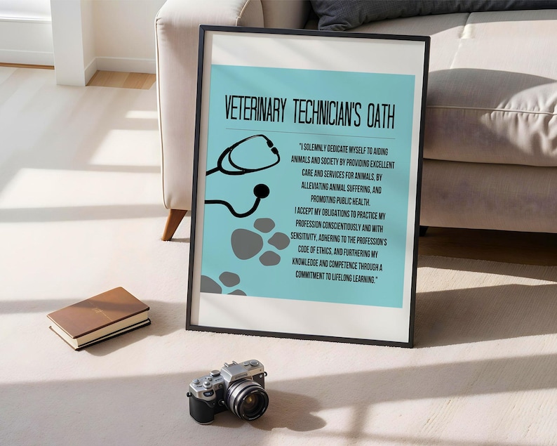 Veterinary Technician's Oath Poster - Etsy