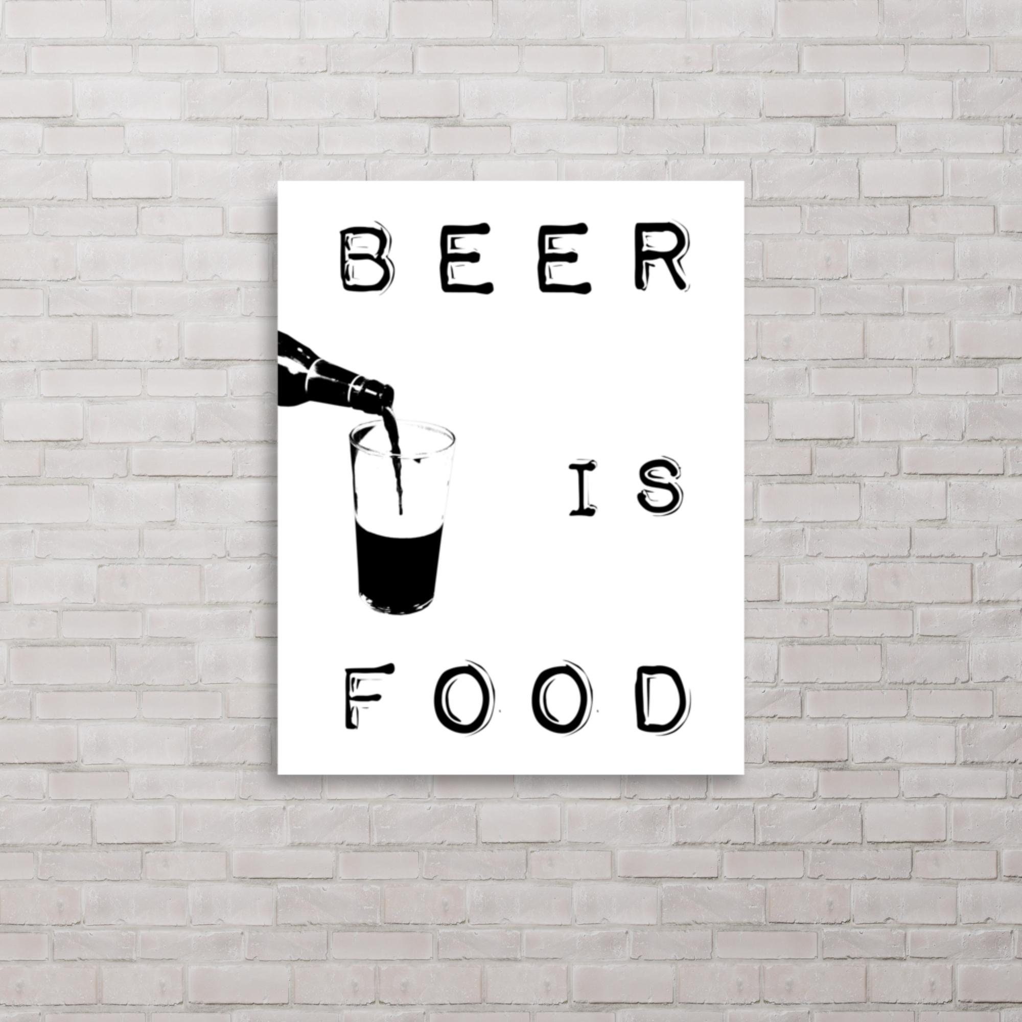 Beer is Food Poster - Etsy