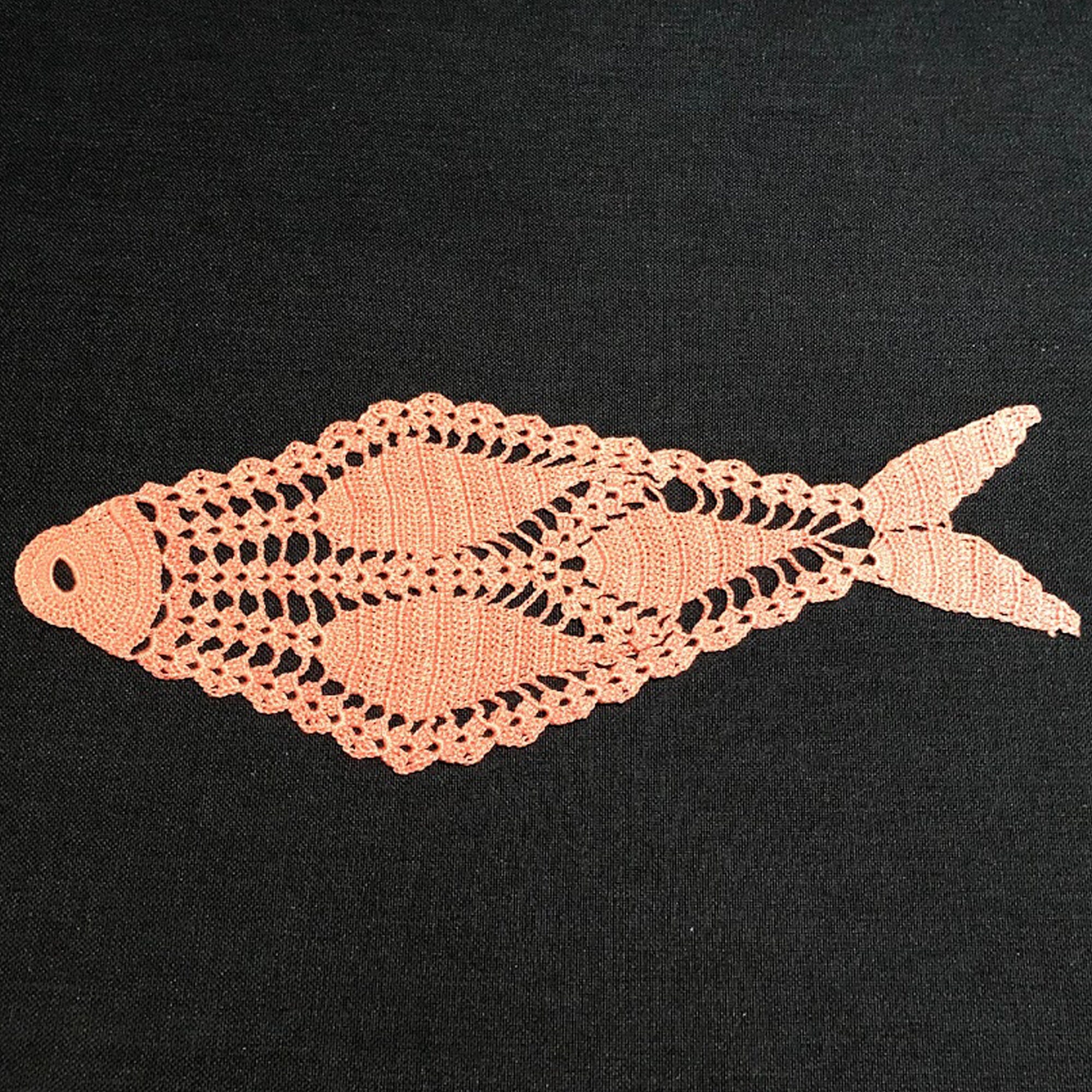 Doilies Home Décor Fish Shaped White Vintage Crocheted Lace Doily ...