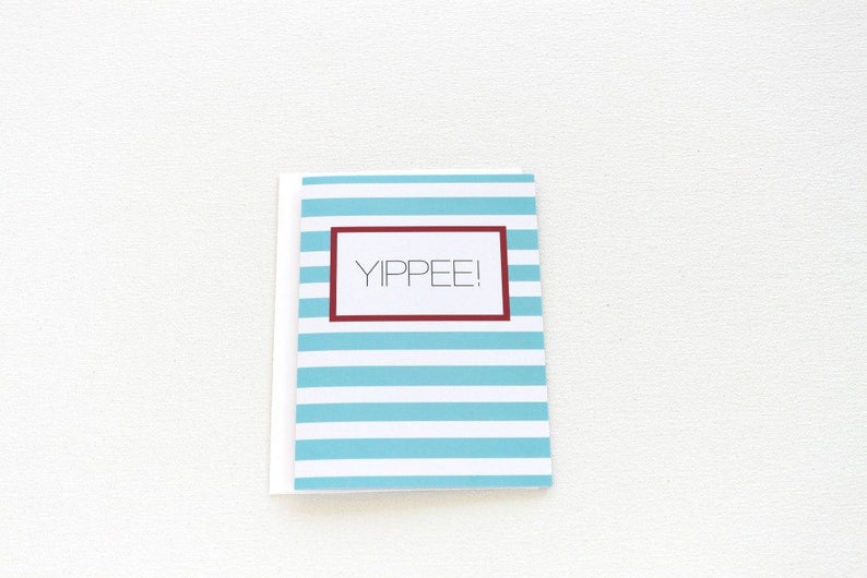Congratulations Card, Yippee Congrats Card, Celebration Card - 159C - Etsy