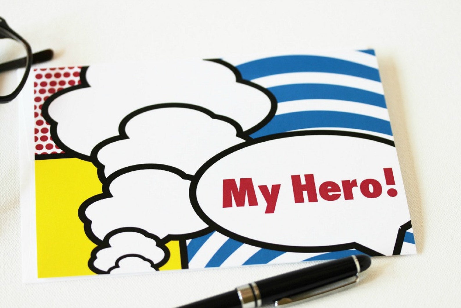 My Hero Card, Essential Worker Thank You Card, 60s Pop Art Comic Book ...