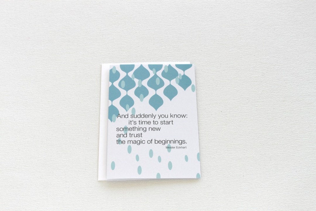 New Journey Card, New Beginnings Card, Starting Over Quote, New Start ...