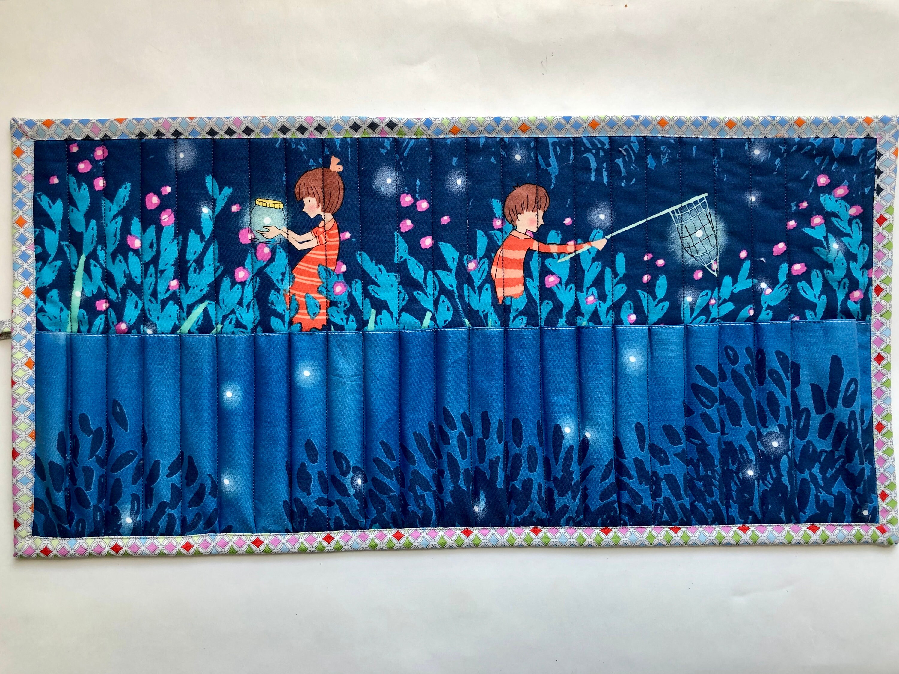 Stockmar pencil roll Wee wander fabric 22 Pencil/marker roll marker ...