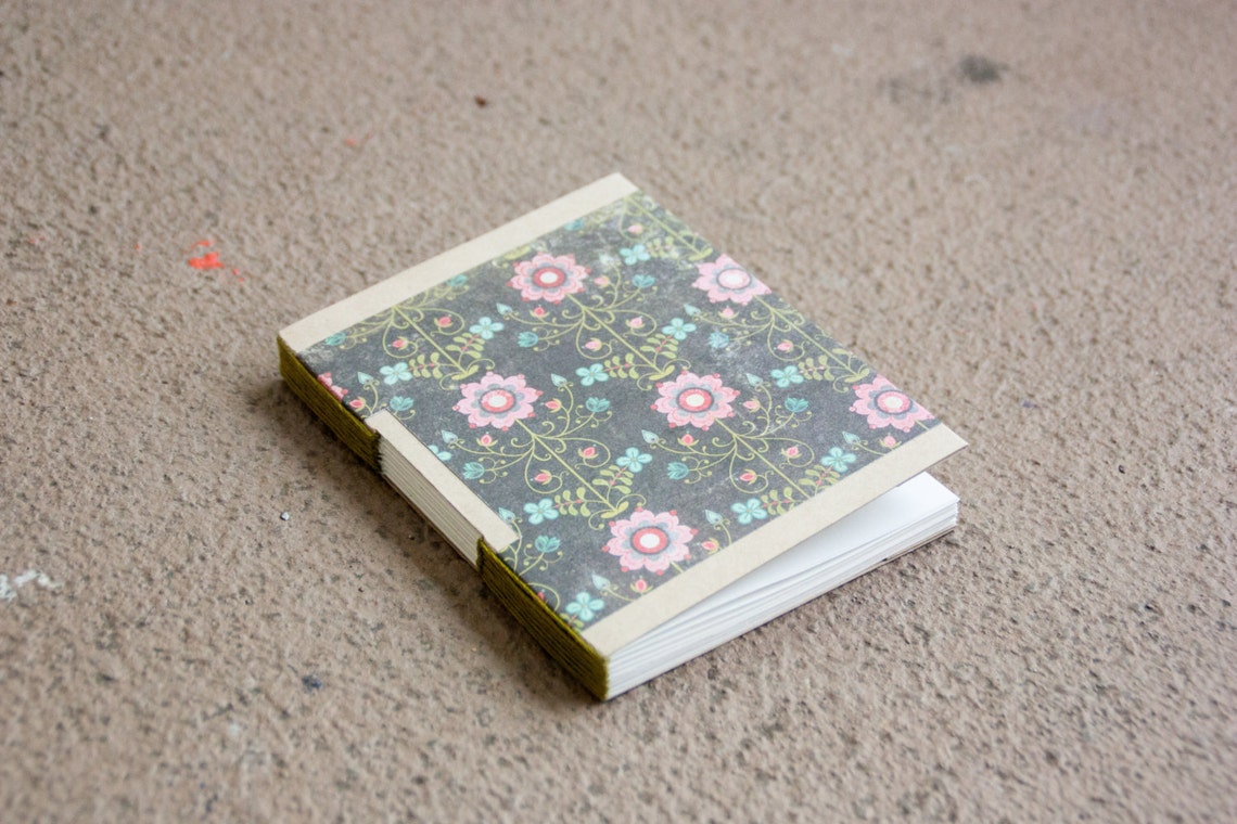 Handmade Journal: Hand Bound Journal/ Buttonhole Binding/ Mini Journal ...
