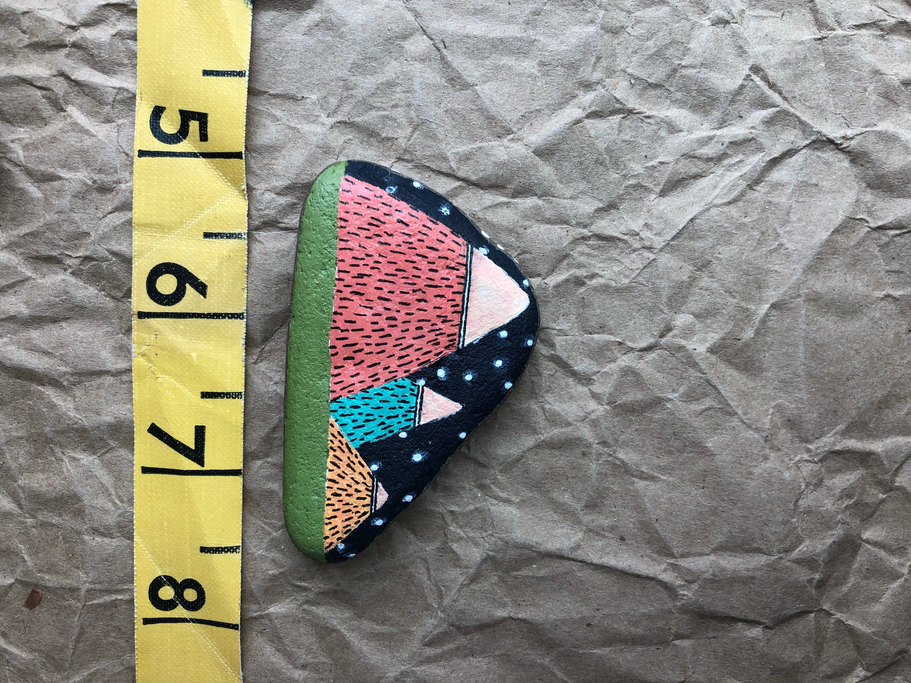 Hand Painted Rock: Mountains at Night, Home Decor, Outdoorsy, Camping ...