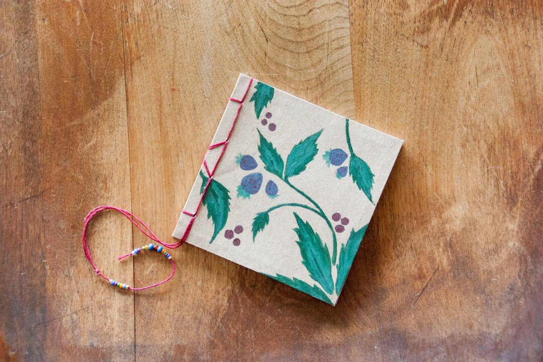 Mini Handmade Journal: Hand Bound Journal/ Stab Binding OOAK - Etsy