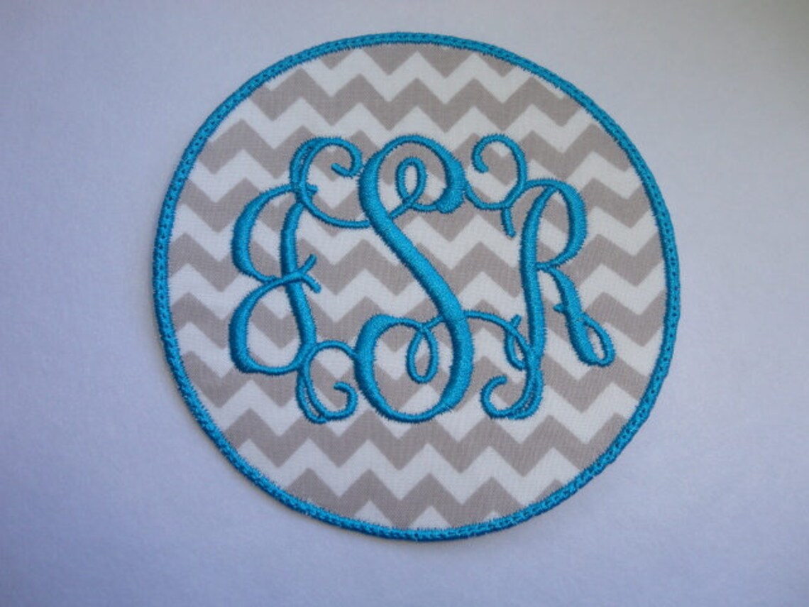 Monogrammed Patch Initial Patch Personalized Circle | Etsy