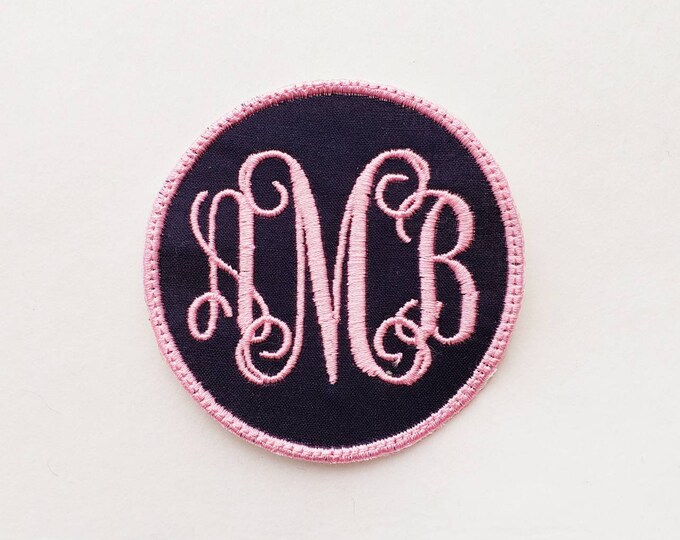 Monogrammed Patch, Navy Initial Patch, Personalized Patch, Name Patch ...