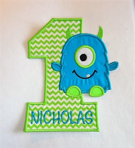 Monster Patch Number One Monster 1 Monster Patch Monster | Etsy