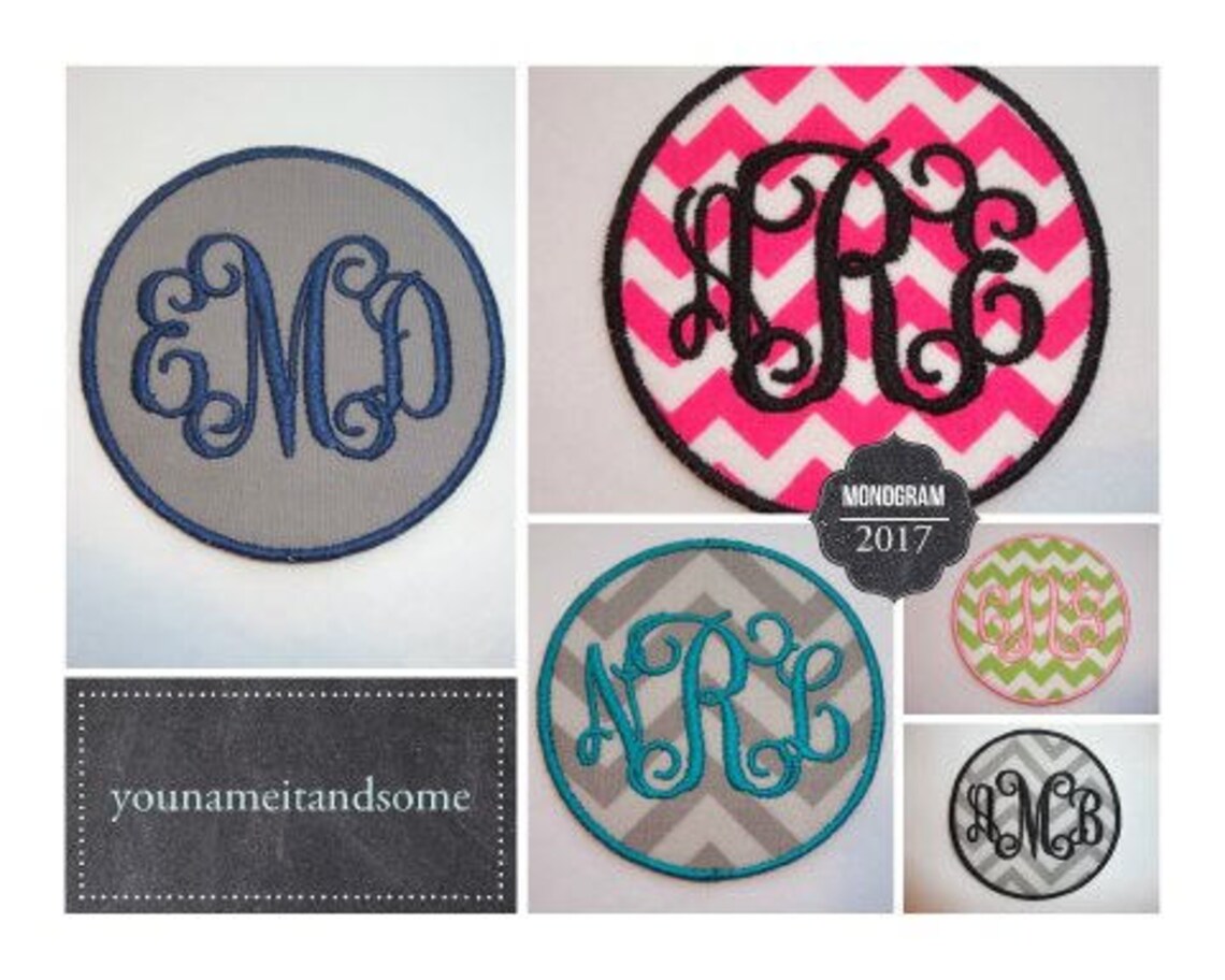 Monogrammed Patch Initial Patch Personalized Circle | Etsy