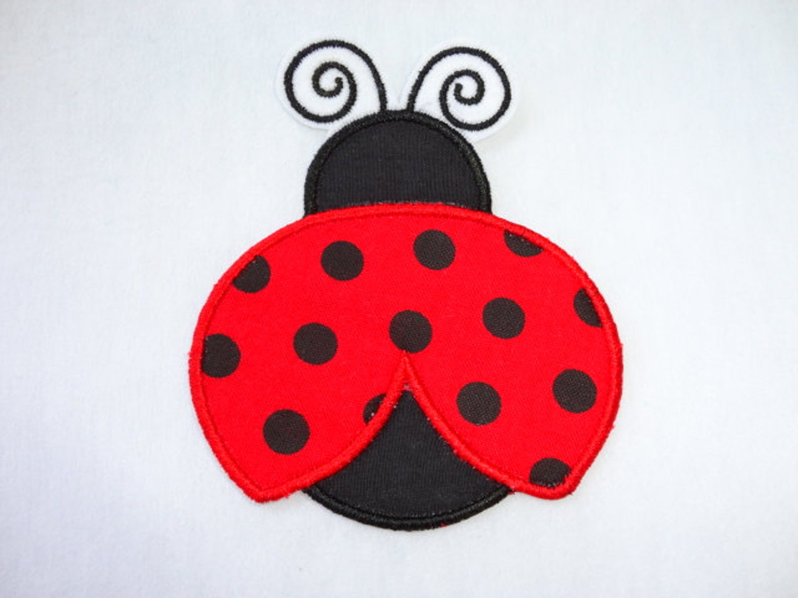 Ladybug Patch Ladybug Iron On Appliqued Red & Black Ladybug - Etsy