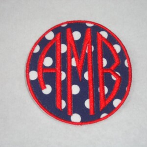 Monogrammed Patch, Mongram Iron On, Initial Patch, Personalized Patch ...