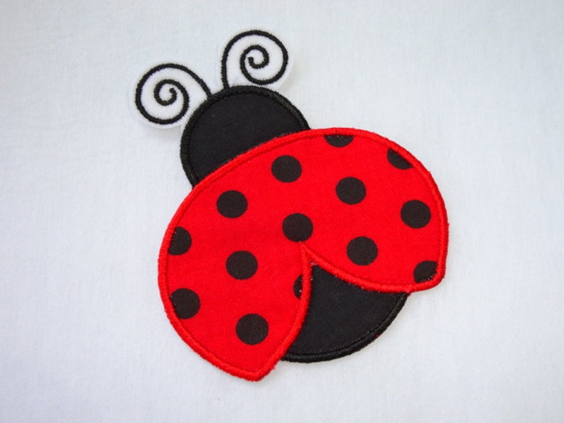 Ladybug Patch Ladybug Iron On Appliqued Red & Black Ladybug - Etsy