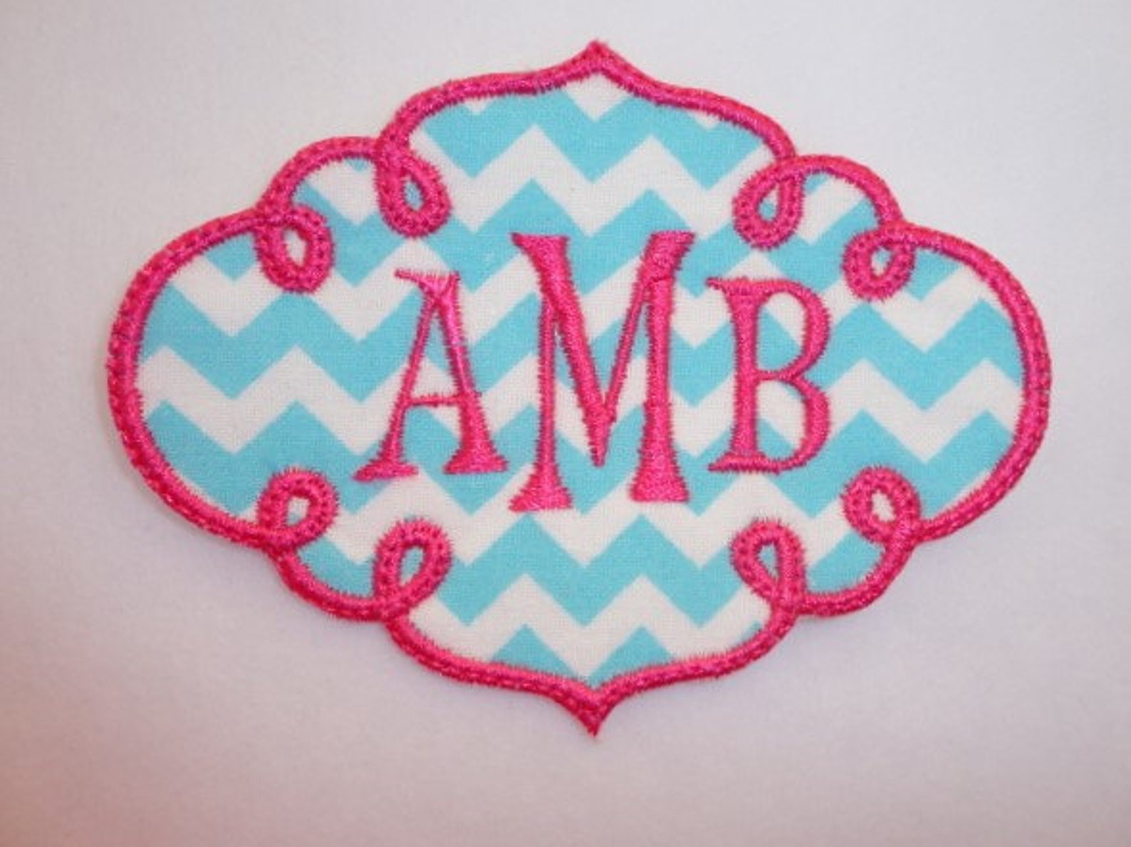 Monogram Patch Personalized Monogrammed Swirl Iron on Patch - Etsy