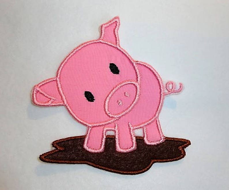 Piggy Patch Piggy Iron On Pig Patch Pink Pig Patch Pig | Etsy