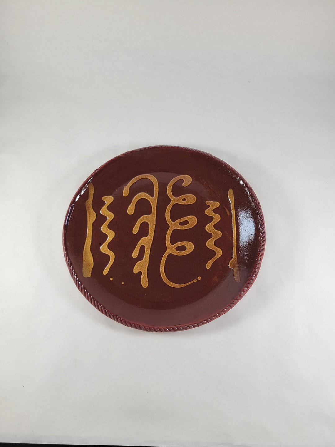 Vintage Antique Art Pottery Redware Plate Reproduction by Old ...