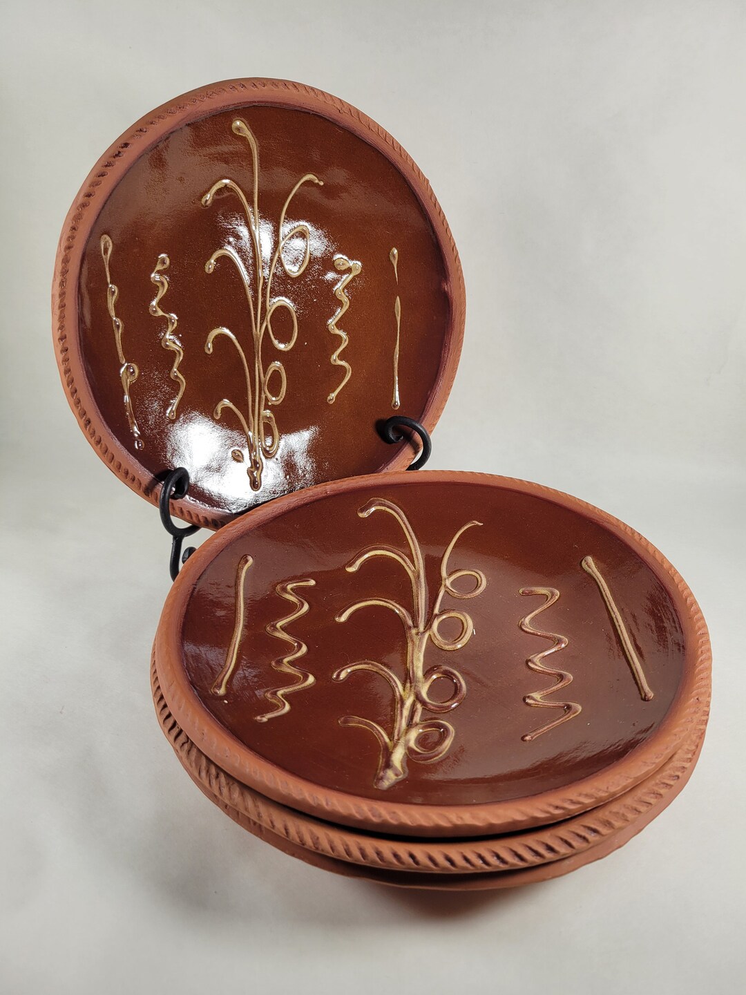 Vintage Antique Art Pottery Redware Plate Reproduction by Old ...