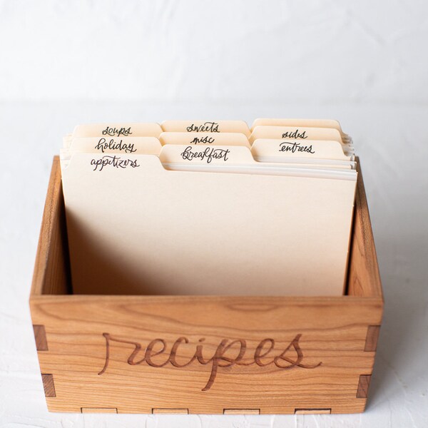 Large Recipe Box - Etsy